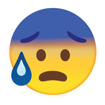 Face with Open Mouth and Cold Sweat – Dreamemoji